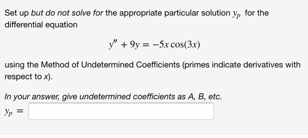 Solved Set up but do not solve for the appropriate | Chegg.com