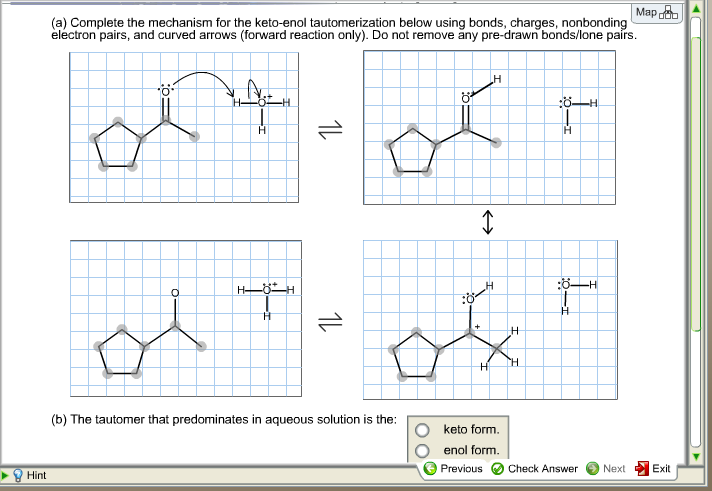 Solved (a) Complete the mechanism for the keto-enol | Chegg.com