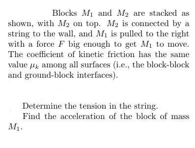 Solved Blocks M_1 and M_2 are stacked as shown, with M_2 on | Chegg.com
