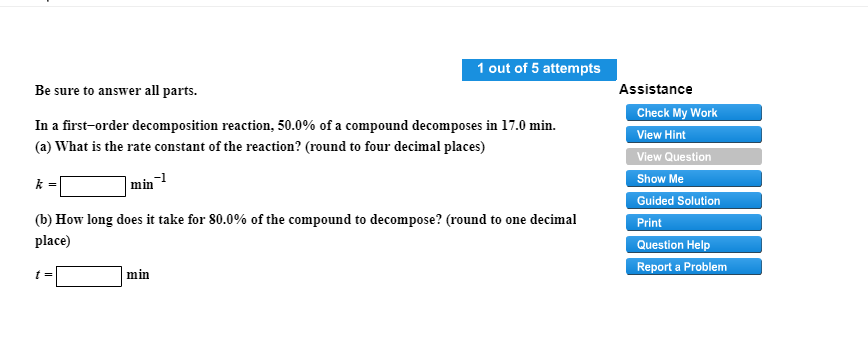 Solved 1 out of 5 attempts Be sure to answer all parts. | Chegg.com