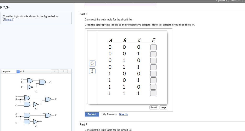 Solved P 7.34 Part D Construct the truth table for the | Chegg.com
