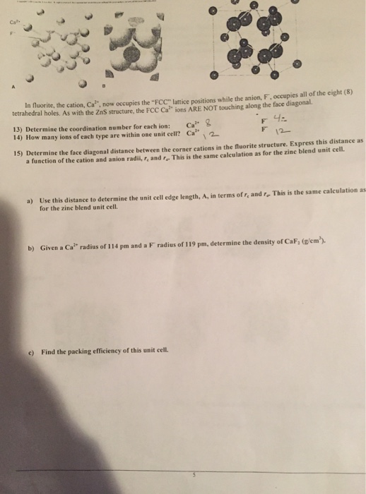 Solved Determine the coordination number for each ion: How | Chegg.com