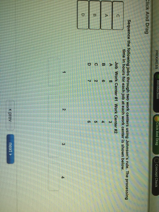 Solved Sequence the following jobs through two work centers | Chegg.com