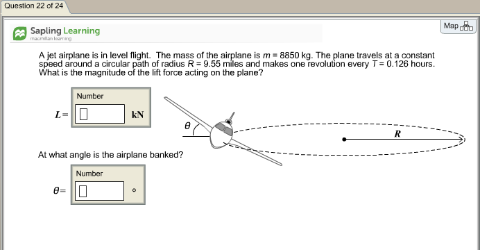 Solved A jet airplane is in level flight. The mass of the | Chegg.com