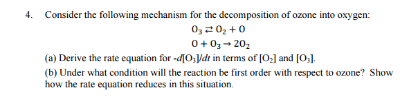Solved Consider the following mechanism for the | Chegg.com