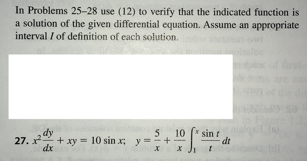 Solved In Problems 25-28 use (12) to verify that the | Chegg.com