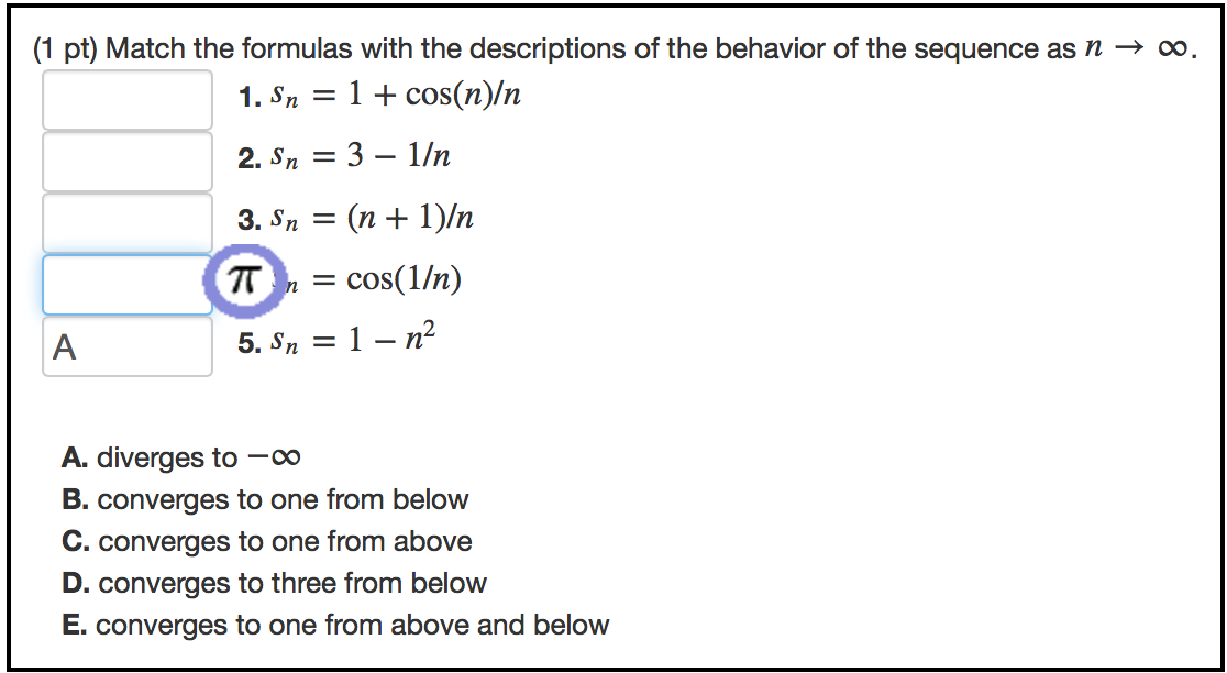 Solved Match the formulas with the descriptions of the | Chegg.com