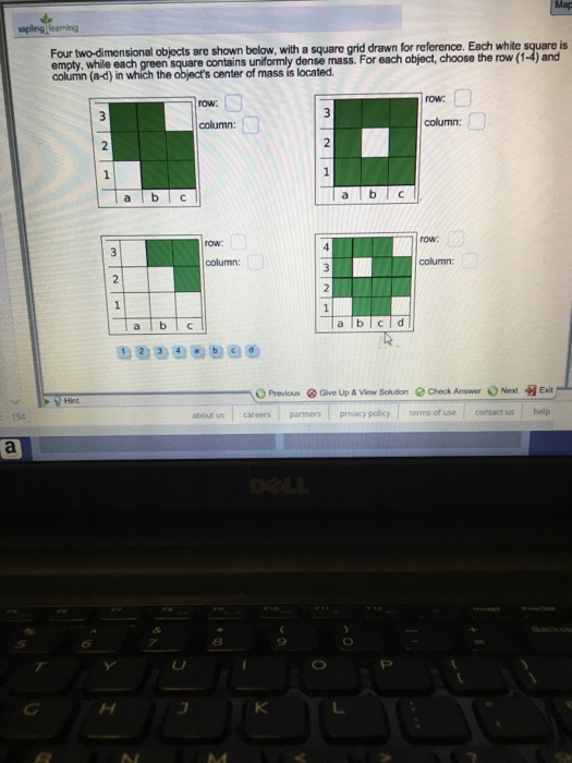 Solved Four two-dimensional objects arc shown below. with a | Chegg.com