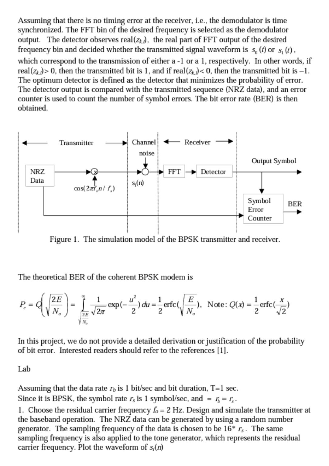 BPSK Residual Carrier Modulation and Demodulation in | Chegg.com
