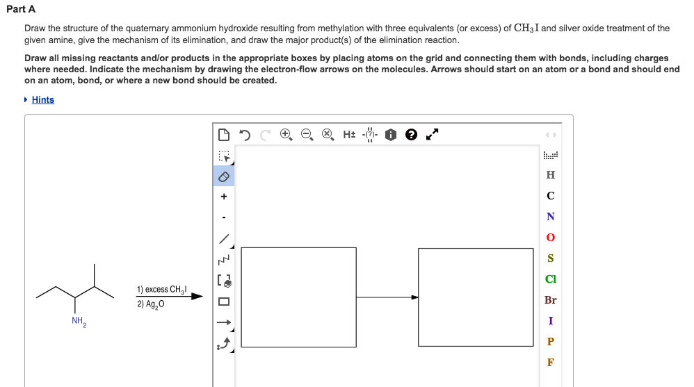 Solved Part A Draw the structure of the quaternary ammonium | Chegg.com