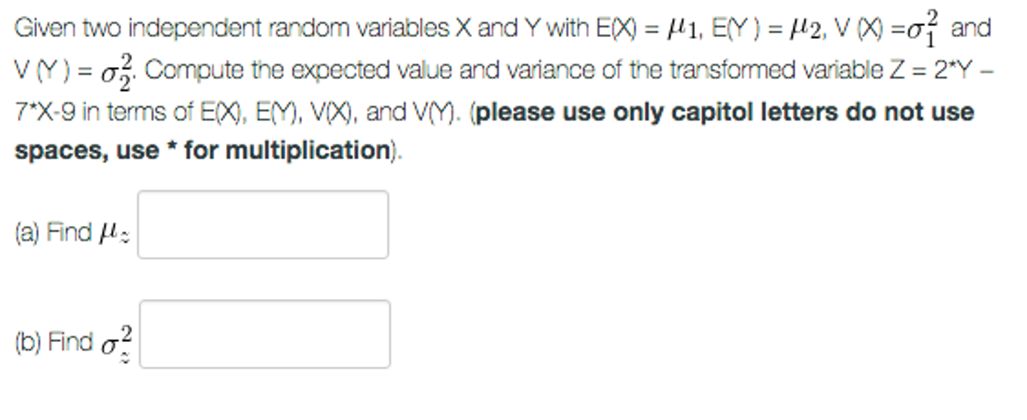 Solved Given two independent random variables X and Y with | Chegg.com