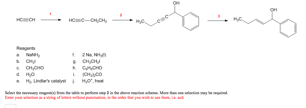 Solved OH OH H3C Reagents a. NaNH2 b. CH3l C. CH CHO d. H2O | Chegg.com
