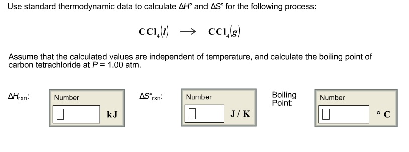 Solved Use standard thermodynamic data to calculate Delta H | Chegg.com