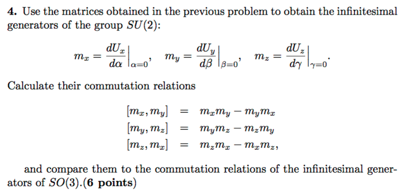 4. Use the matrices obtained in the previous problem | Chegg.com