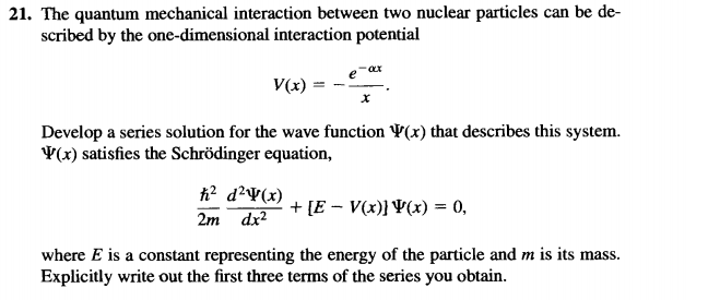 Solved The quantum mechanical interaction between two | Chegg.com