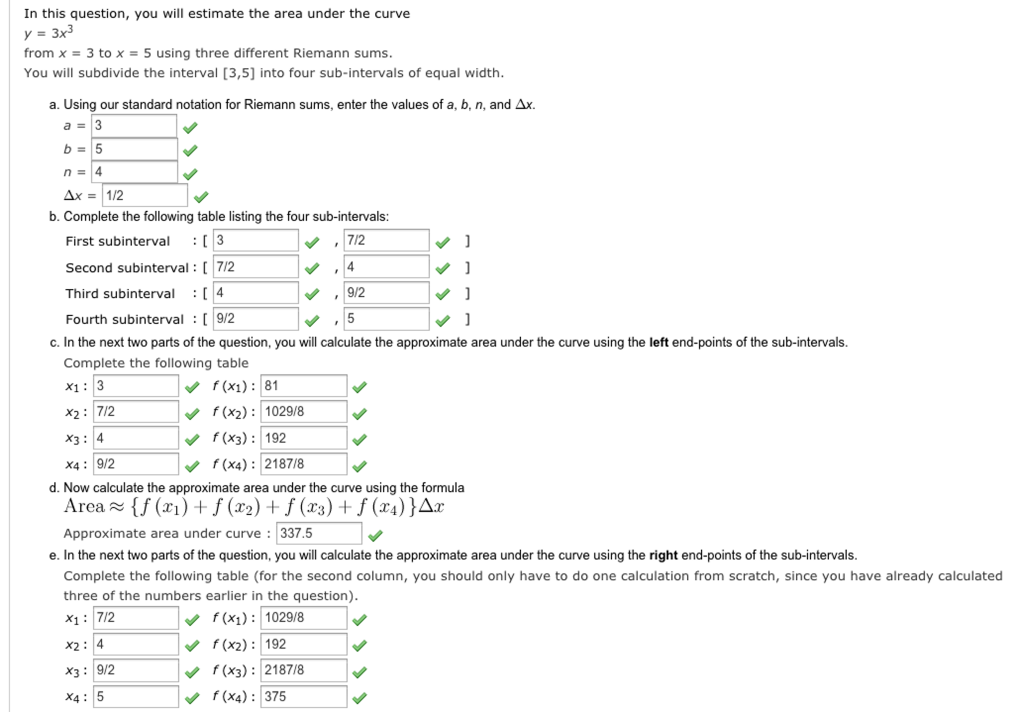 Solved In this question, you will estimate the area under | Chegg.com
