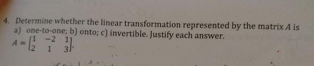Solved Determine whether the linear transformation | Chegg.com
