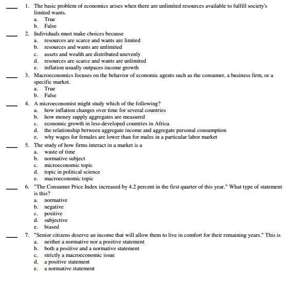 Solved The basic problem of economics arises when there arc | Chegg.com