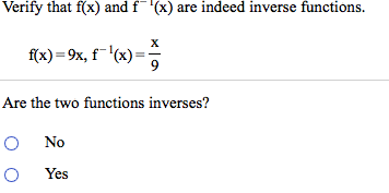 Solved Verify that f(x) and f-1 (x) are indeed inverse | Chegg.com