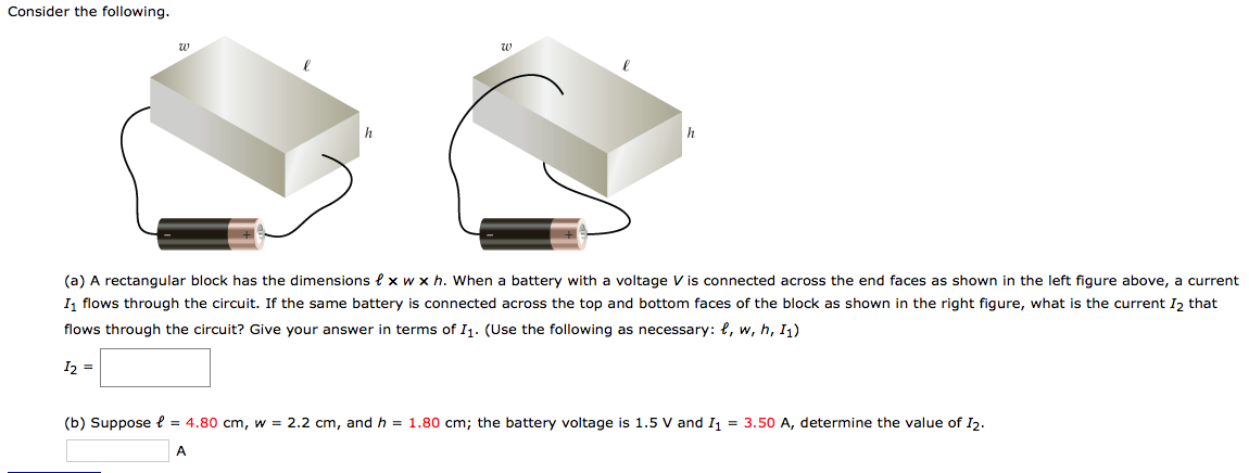 Solved Consider the following. (a) A rectangular block has | Chegg.com