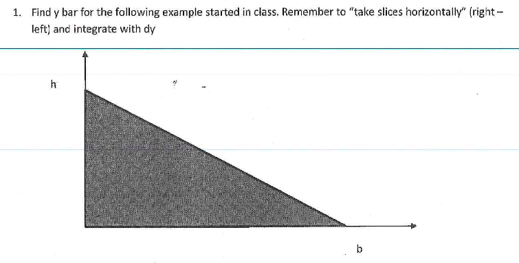 Solved: Find Y Bar For The Following Example. Remember To ... | Chegg.com