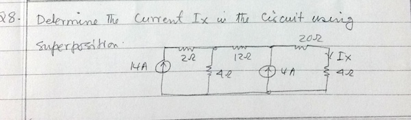 Solved Determine the current, Ix, in the circuit using | Chegg.com