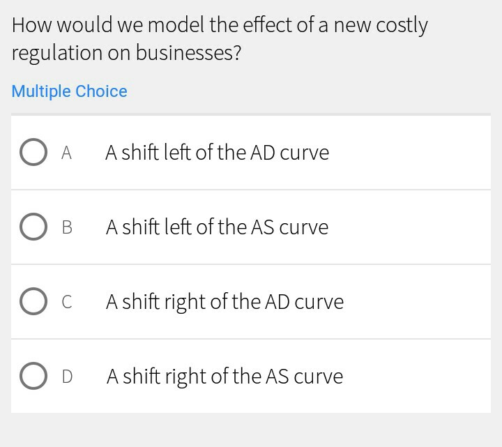 Solved An decrease in Aggregate Supply results in a Multiple | Chegg.com