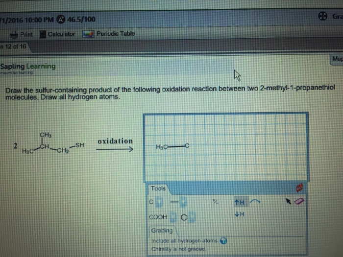 Solved Draw the sulfur-containing product of the following | Chegg.com