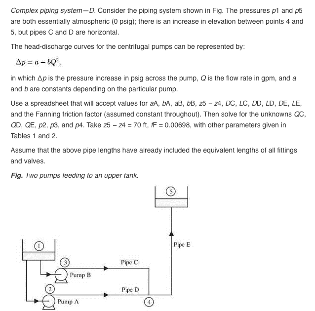 Complex piping system-D. Consider the piping system | Chegg.com