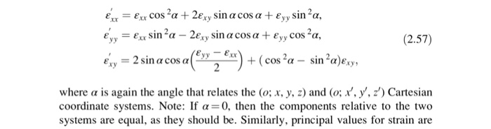 Solved 2.17 For the 0-45°-90 strain rosette of Example 2.6, | Chegg.com