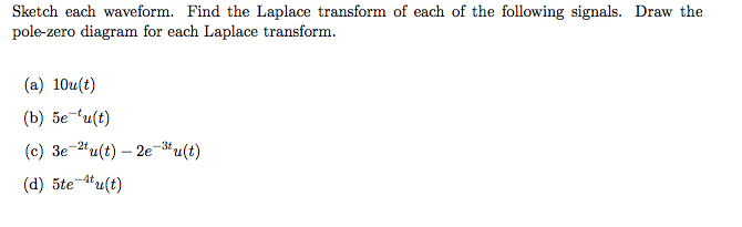 Solved Sketch each waveform. Find the Laplace transform of | Chegg.com