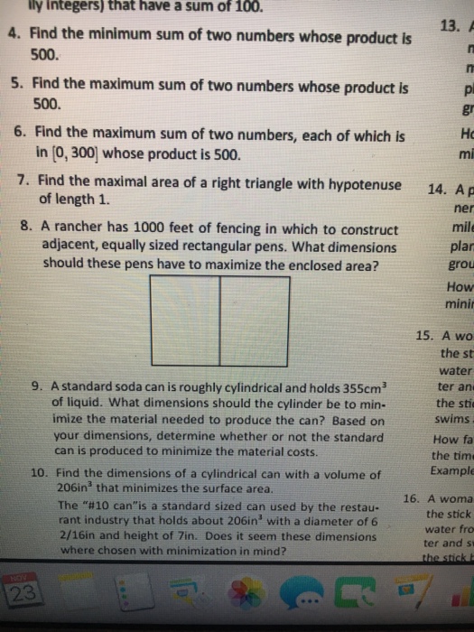 Solved Find The Minimum Sum Of Two Numbers Whose Product Is 9685