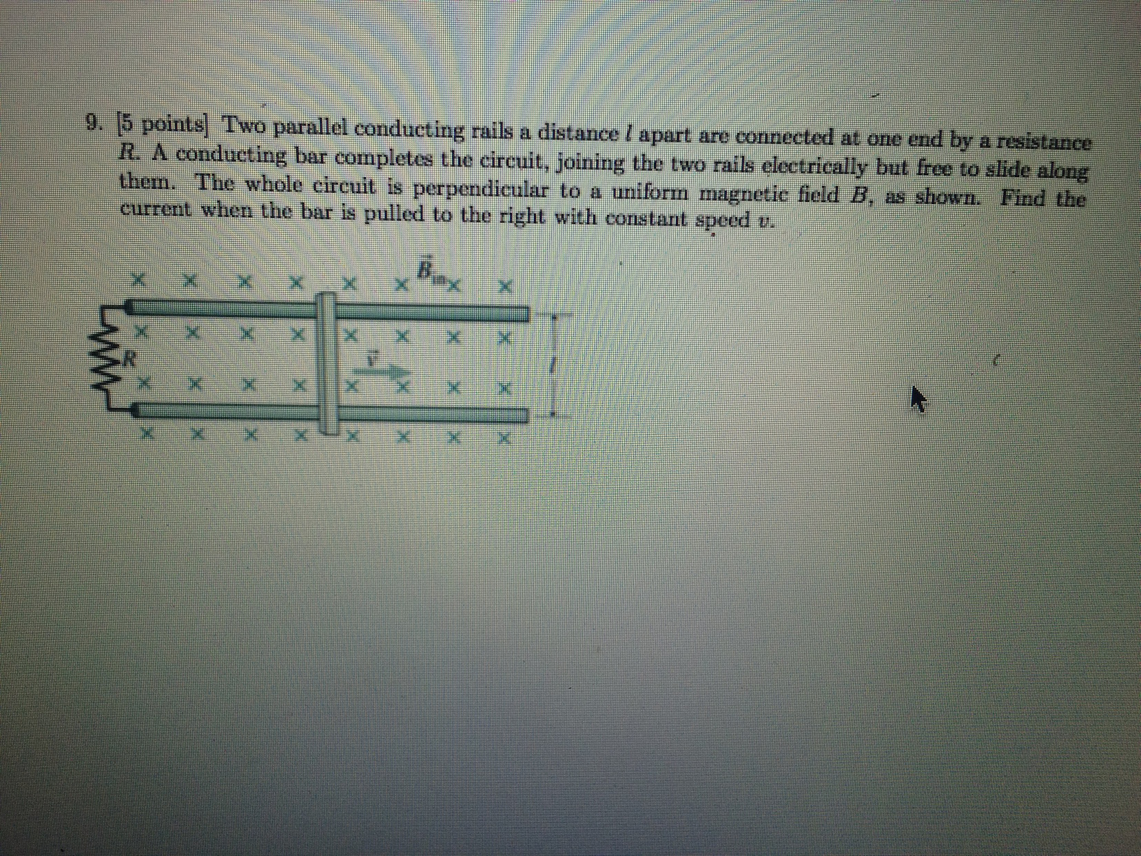 Solved Two parallel conducting rails a distance l apart are | Chegg.com