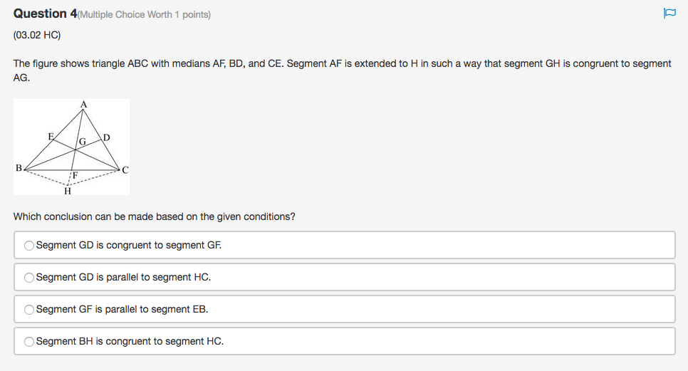 Solved The figure shows triangle ABC with medians AF, BD, | Chegg.com