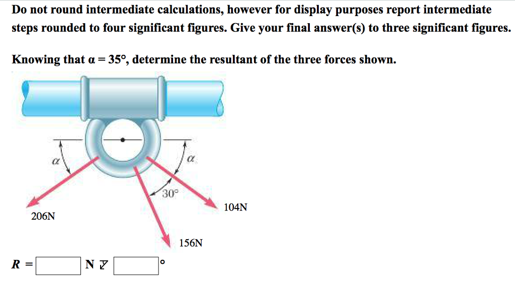 Solved Knowing that a=35 degrees, determine the resultant of | Chegg.com