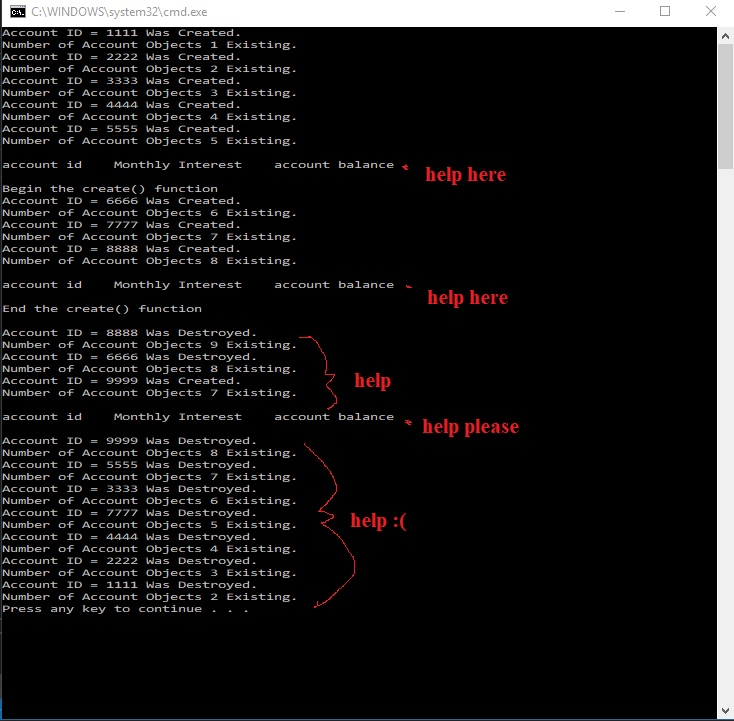 Solved Account Class C++ Any help is greatly appreciated, | Chegg.com