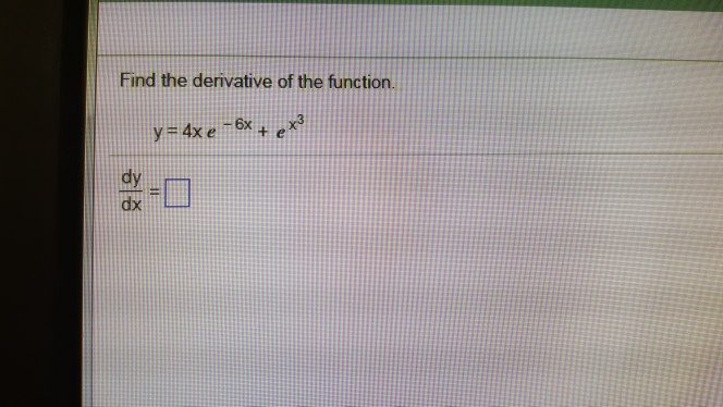 Solved Find the derivative of the function. dx | Chegg.com