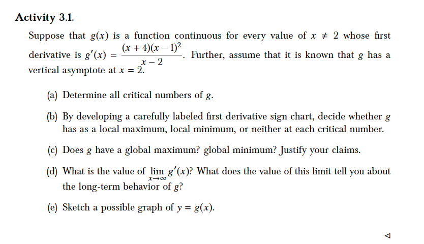 Solved Suppose that g(x) is a function continuous for every | Chegg.com