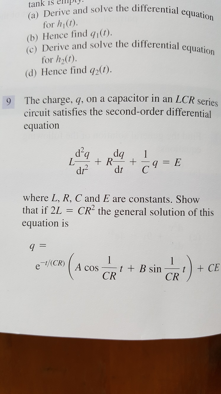 Solved Answer the question on the second order differential | Chegg.com