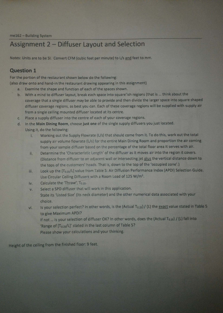 Me162 Building System Assignment 2 Diffuser Layout Chegg Me162 Building System Assignment 2 Diffuser Layout Chegg