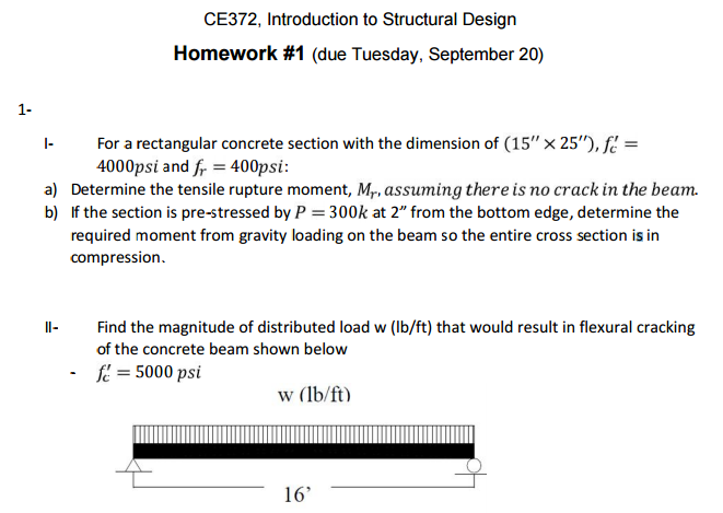 Solved For a rectangular concrete section with the dimension | Chegg.com