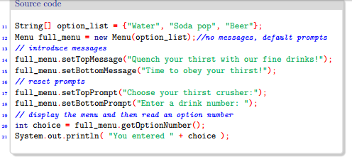 Solved In this part you will implement a class, named Menu, | Chegg.com