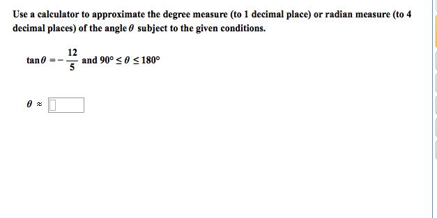 Solved Use a calculator to approximate the degree measure | Chegg.com