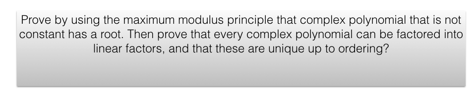 Solved Prove by using the maximum modulus principle that | Chegg.com