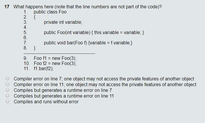 Solved 17 What happens here (note that the line numbers are | Chegg.com