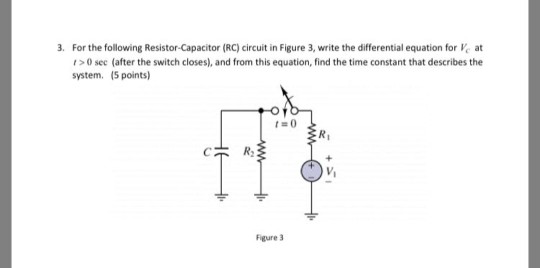 Solved For the following Resistor-Capacitor (RC) circuit in | Chegg.com