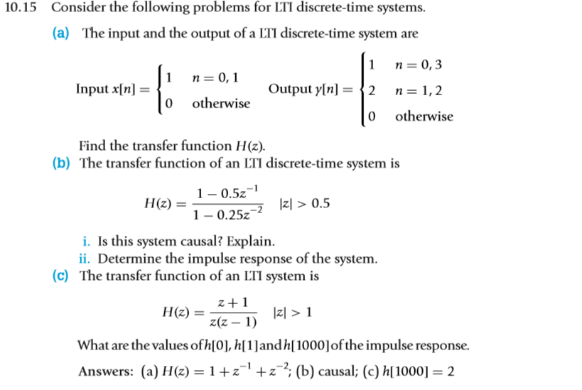 Solved Consider the following problems for LTI discrete-time | Chegg.com Solved Consider the following problems for LTI discrete-time | Chegg.com