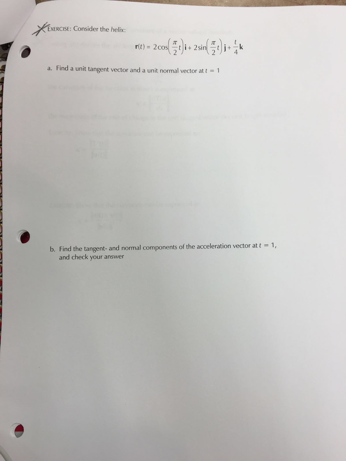 Solved consider the helix 1- find a unit tanget vecrot | Chegg.com