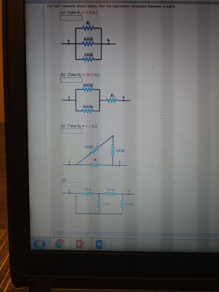 Solved For each network shown below, find the equivalent | Chegg.com