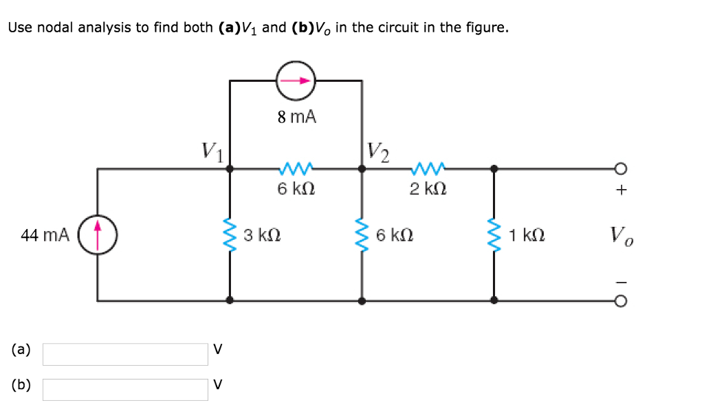 Solved Find Vo in the network in the figure using mesh | Chegg.com